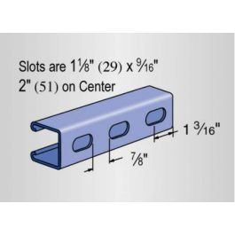 Unistrut/B-Line 1 5/8"x 1 5/8" slot AL 20'